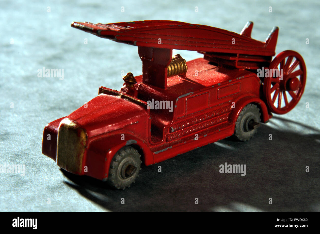 Old miniature fire engine in studio setting Stock Photo - Alamy