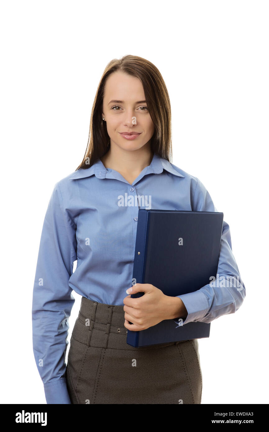 business woman standing looking at the camera Stock Photo - Alamy