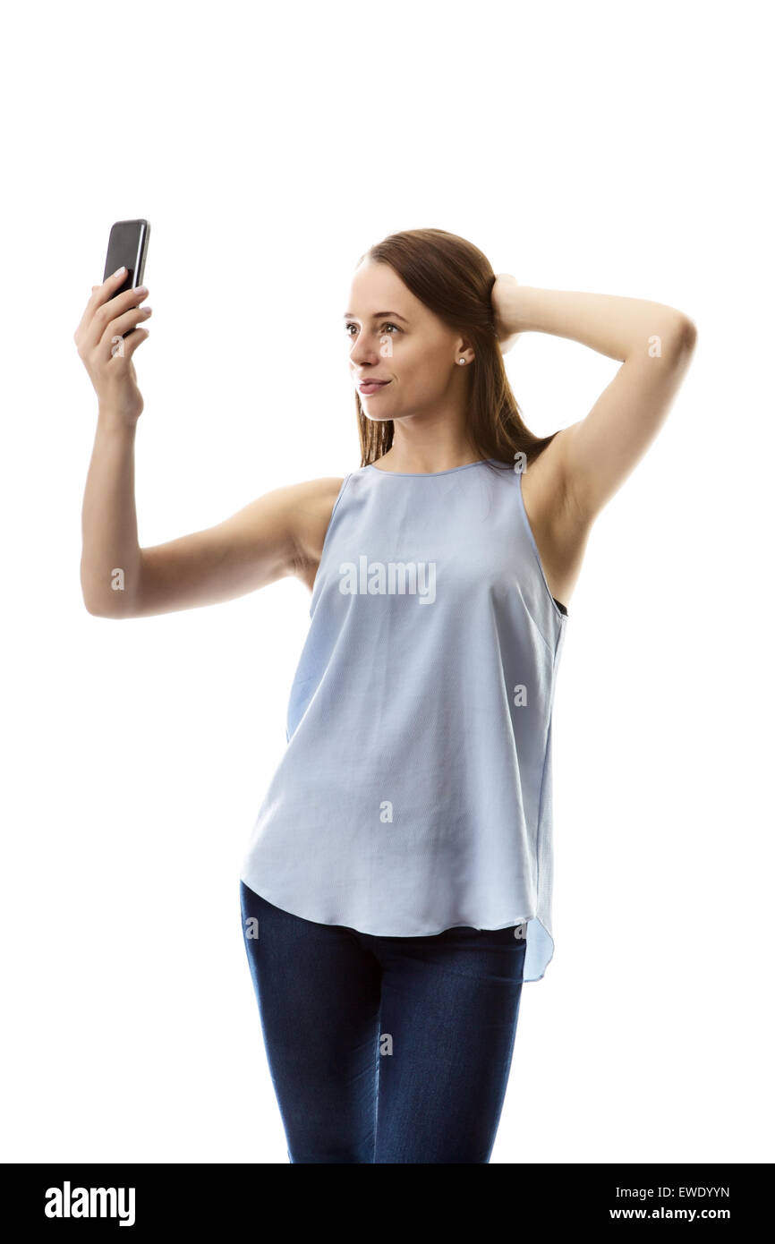 Young people doing selfies hi-res stock photography and images - Alamy