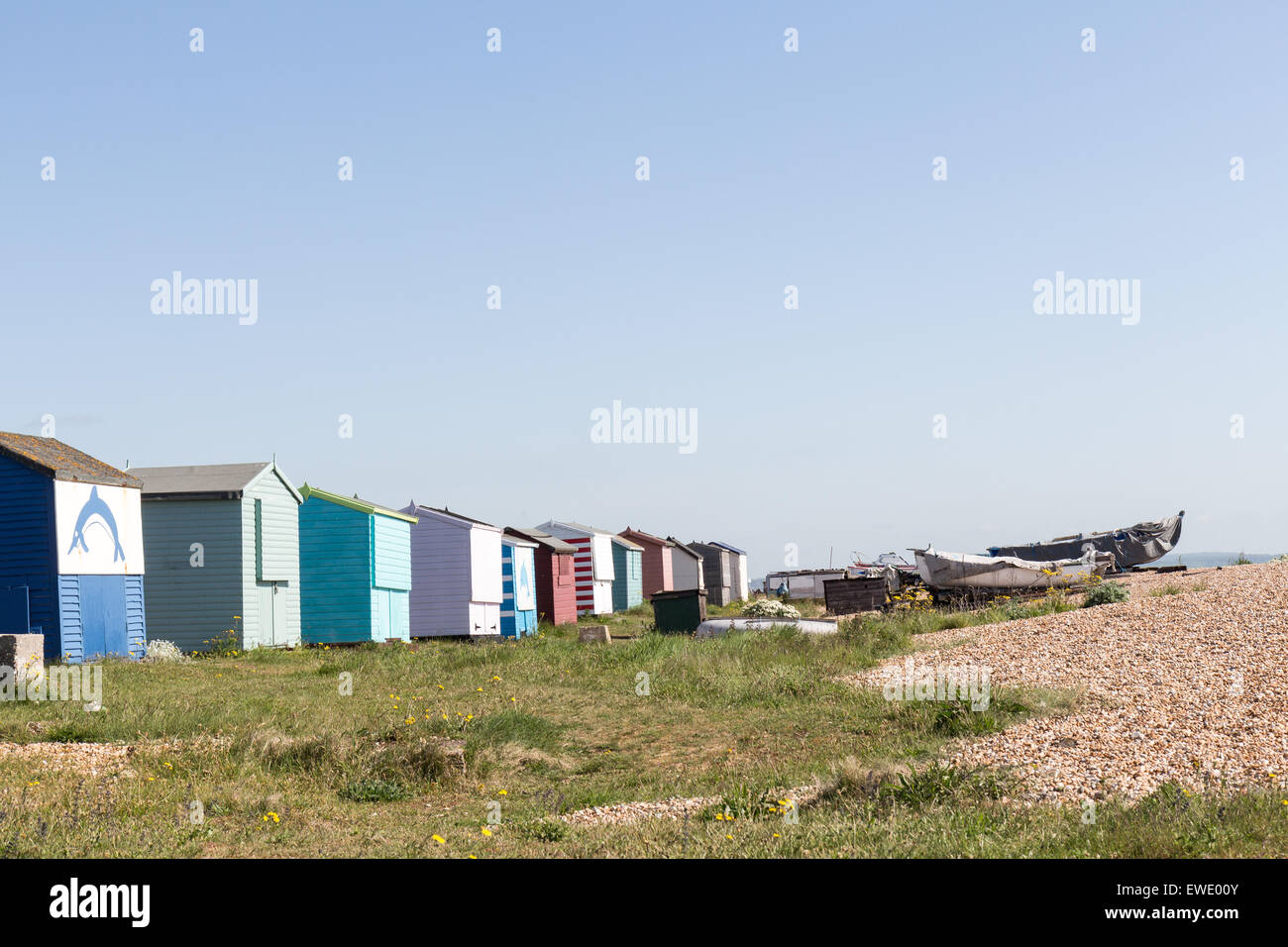The English coast at Littlestone on Sea,Kent Stock Photo - Alamy