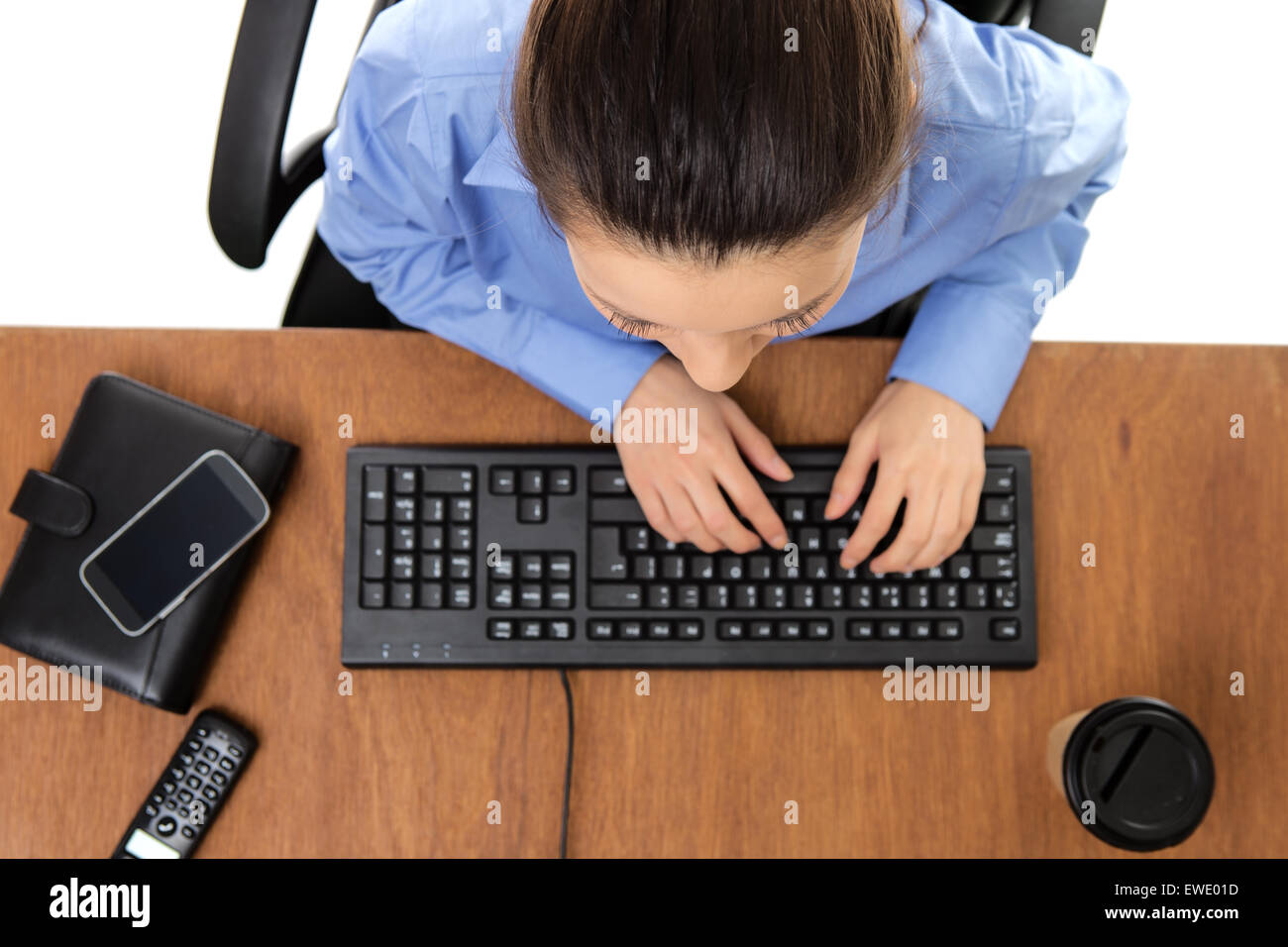 Birds eye computer desk hi-res stock photography and images - Alamy