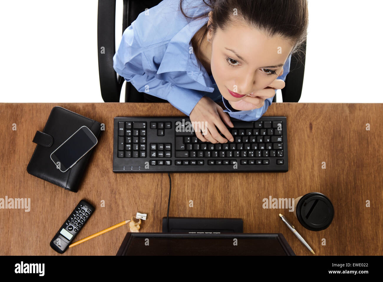 Birds eye view desk hi-res stock photography and images - Alamy