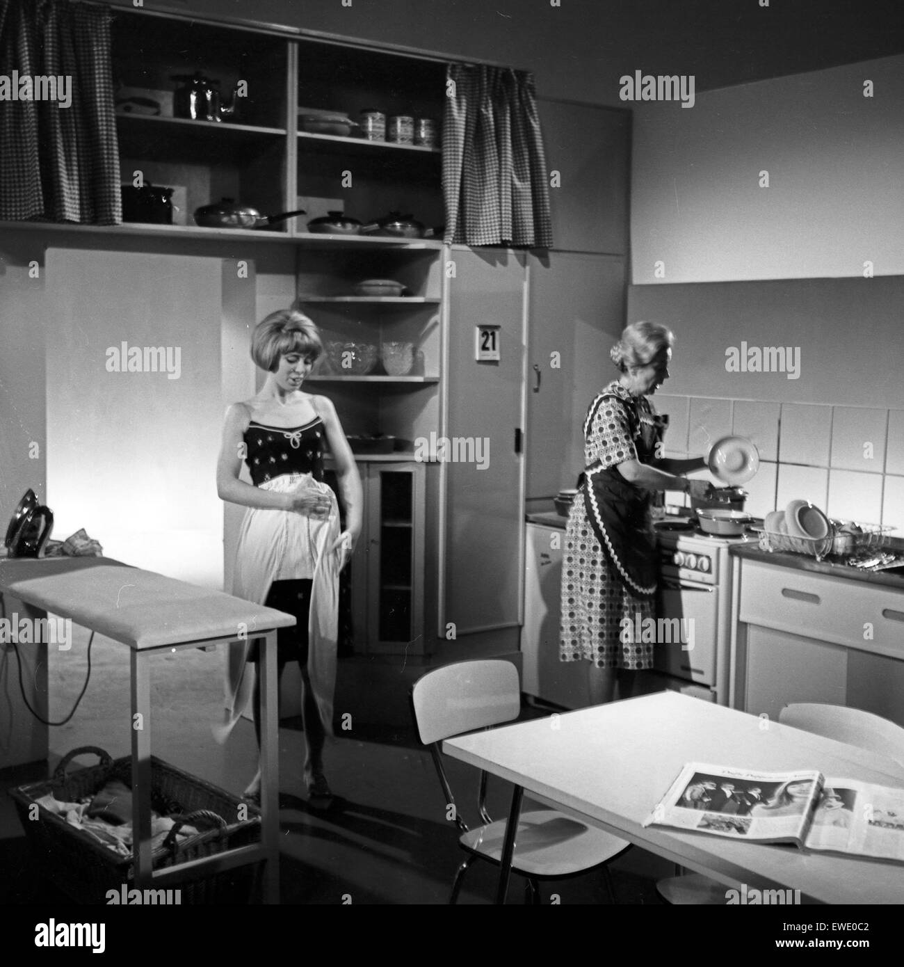 Hamburger Volksschauspielerin Heidi Kabel mit ihrer Tochter Heidi ...