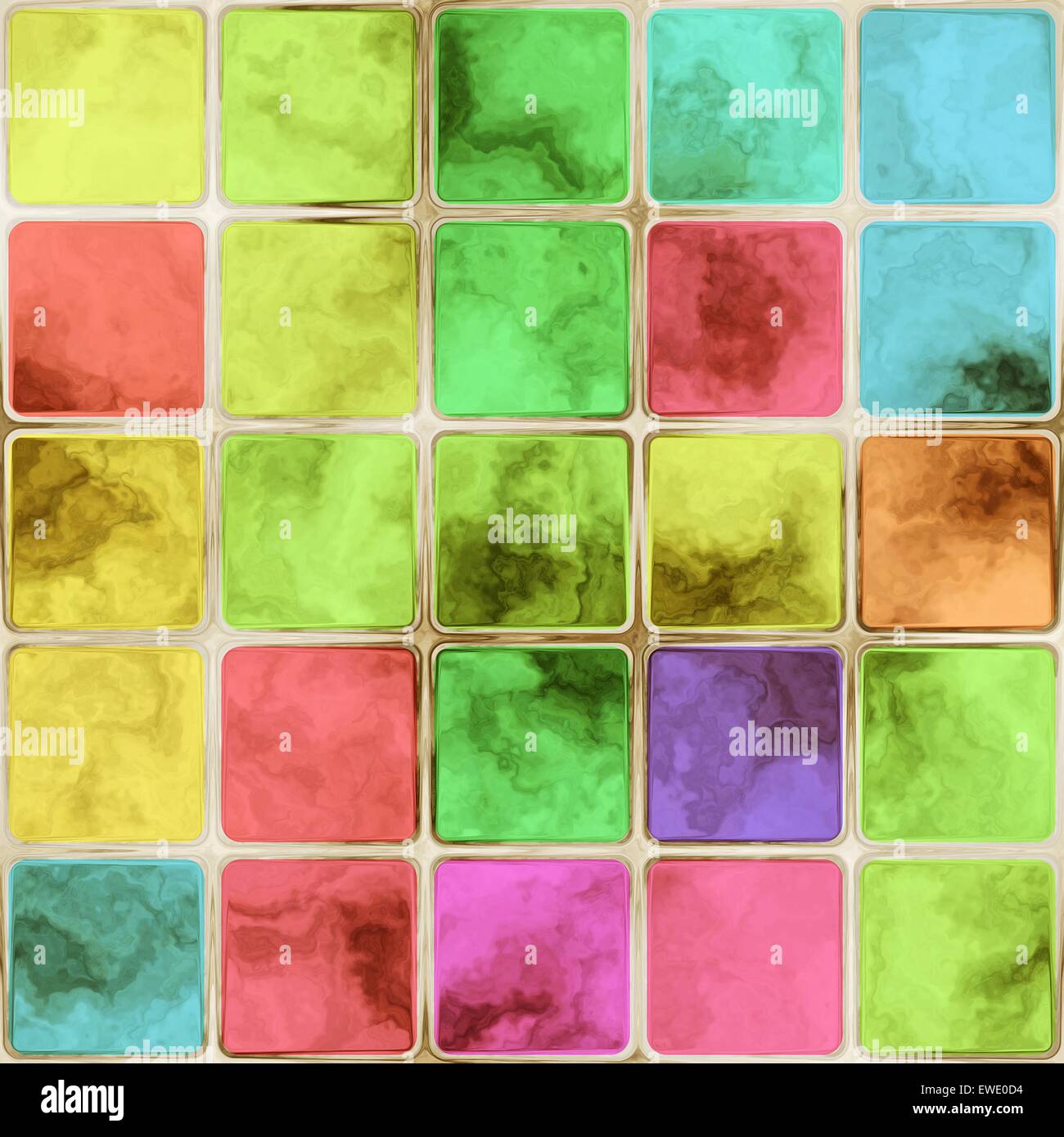 The colorful tiles from the shiny glass blocks Stock Photo - Alamy