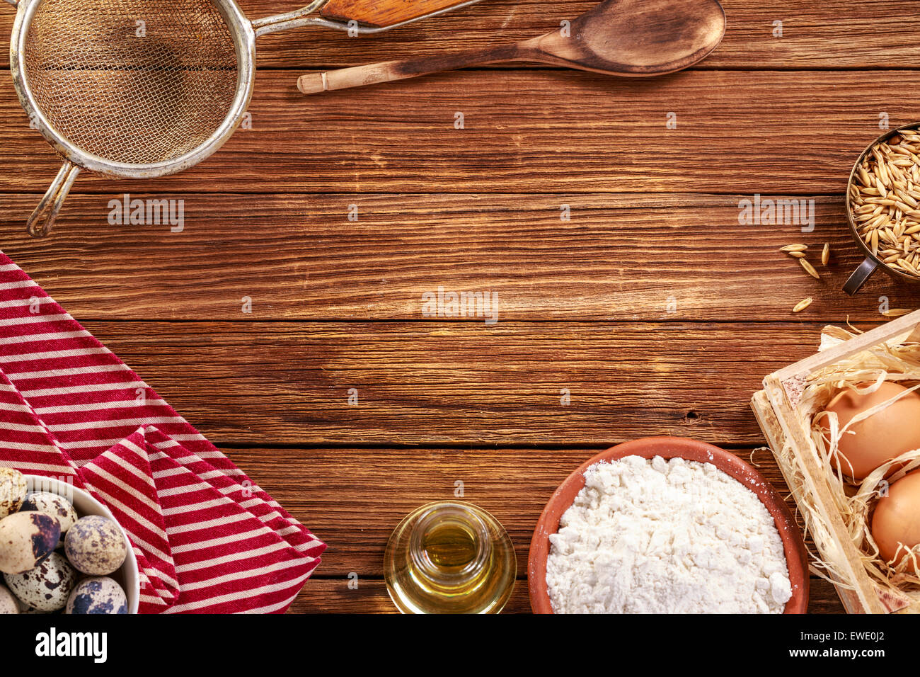 Everything you need for home baking Stock Photo - Alamy