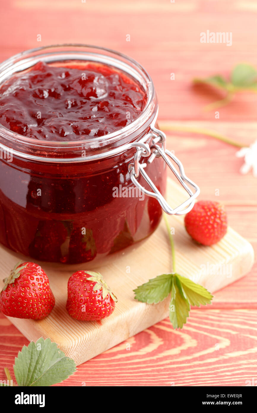 Traditional strawberry homemade jam Stock Photo - Alamy