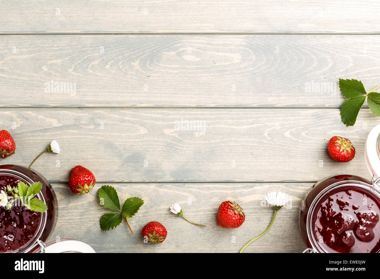 Rustic food on vintage wooden background Stock Photo - Alamy