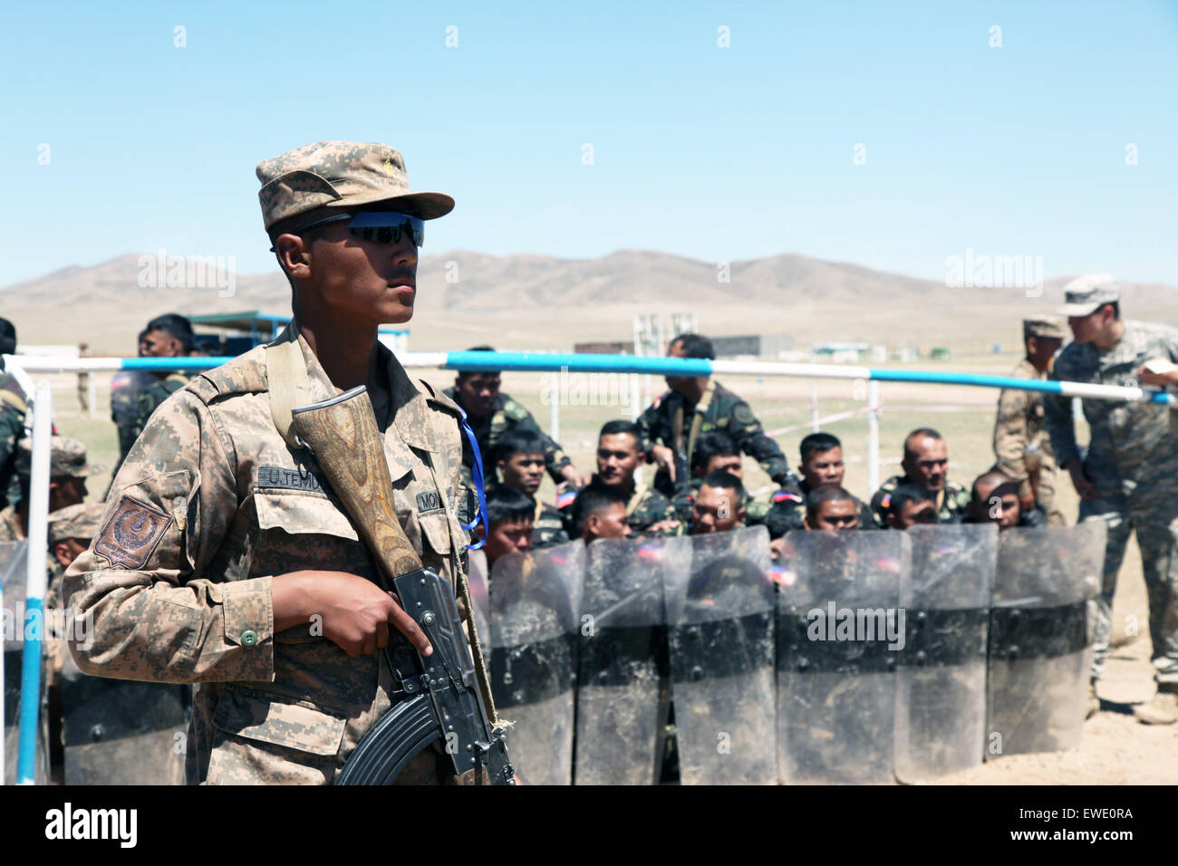 Ulan Bator, Mongolia. 24th June, 2015. Soldiers attend the Exercise ...