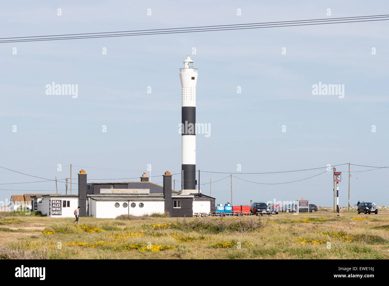 the new lighthouse Dungeness, Kent, England Stock Photo - Alamy