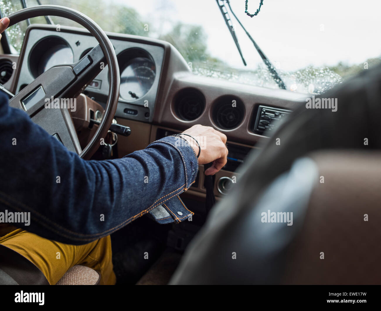Man behind wheel car hi-res stock photography and images - Alamy