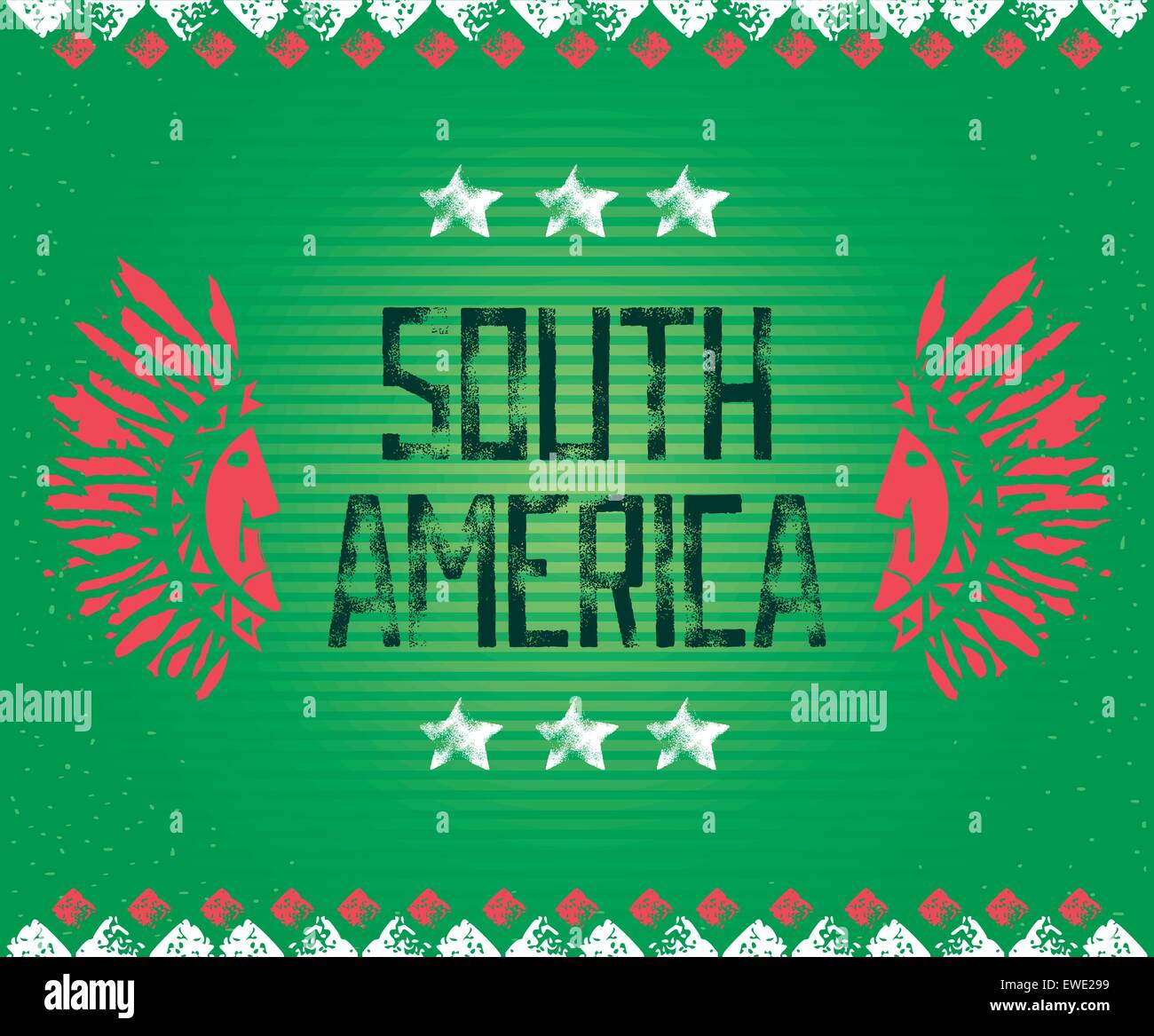 Street design - South America, grunge lettering and ancient Indians in ...