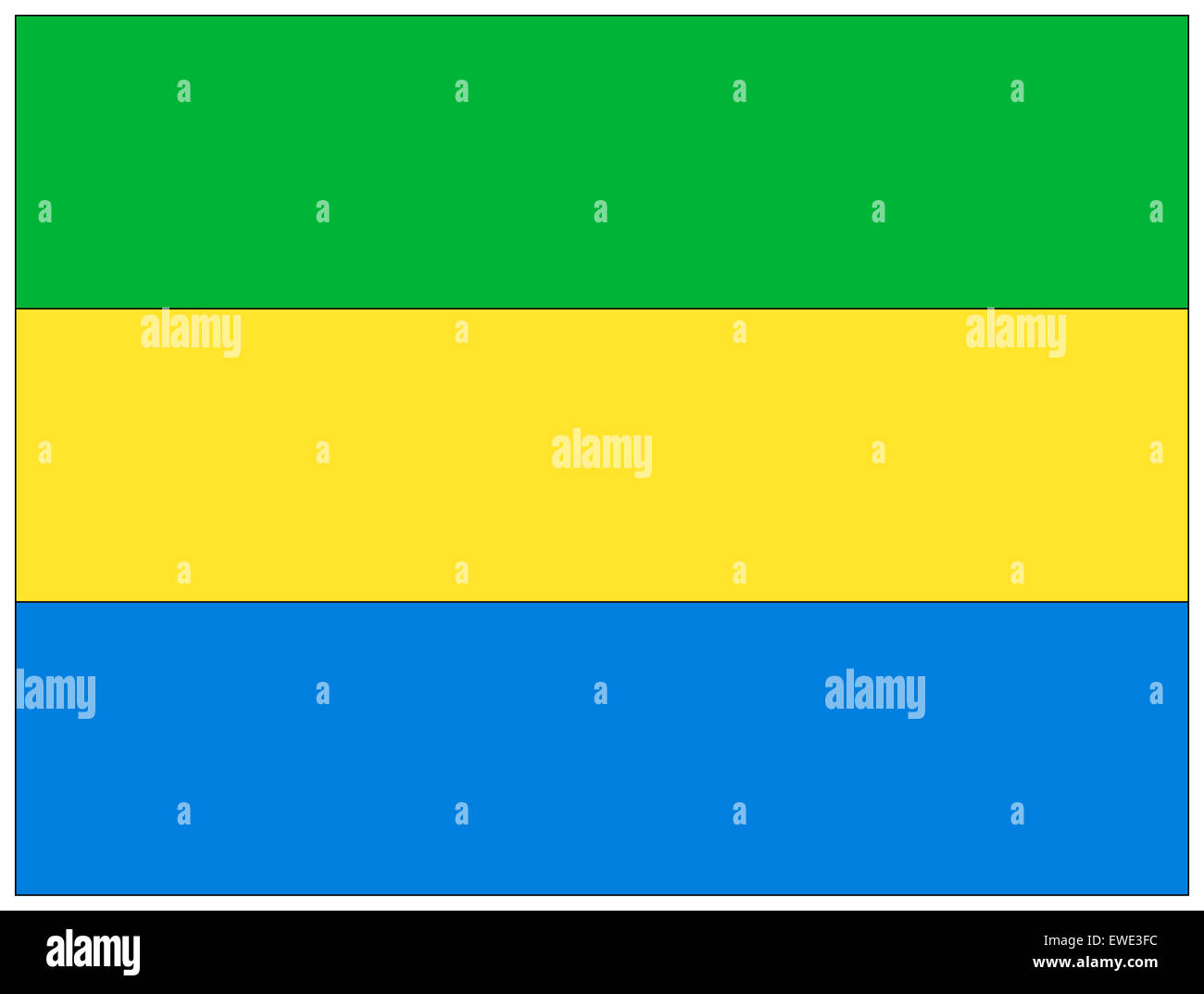 Fahne: Gabun/ flag: Gabun Stock Photo - Alamy