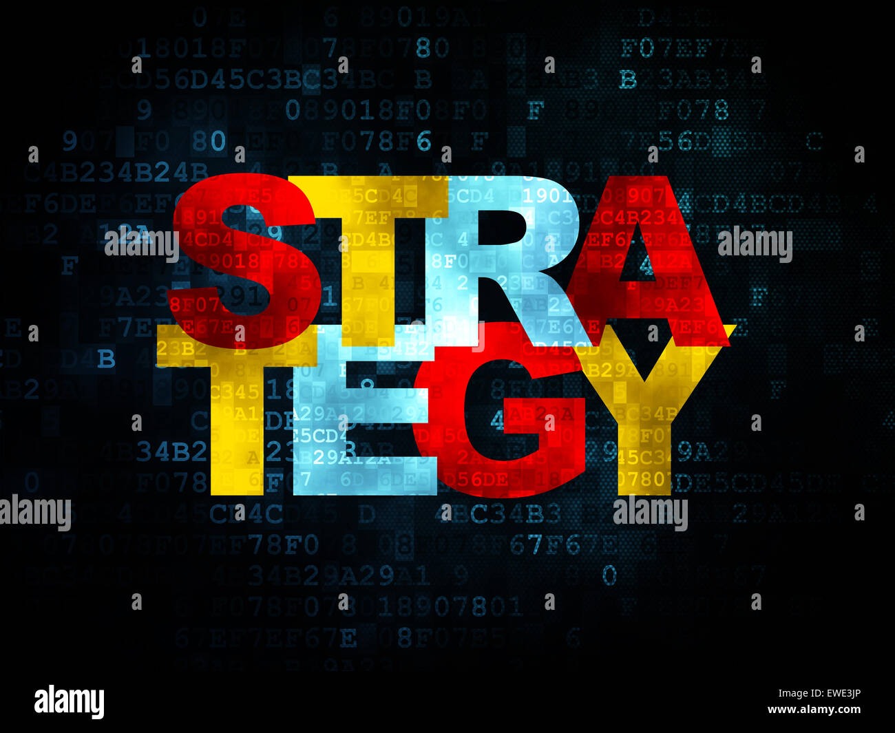 Finance concept: Strategy on Digital background Stock Photo - Alamy