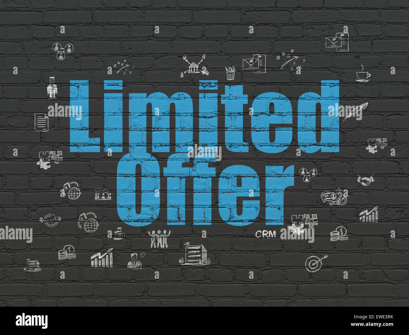 Business concept: Limited Offer on wall background Stock Photo - Alamy