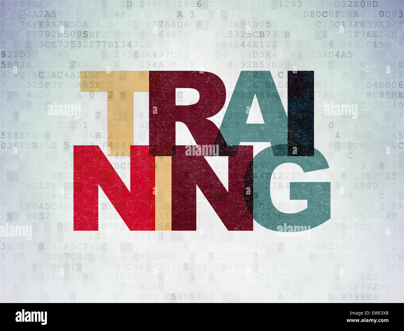 Learning concept: Training on Digital Paper background Stock Photo - Alamy