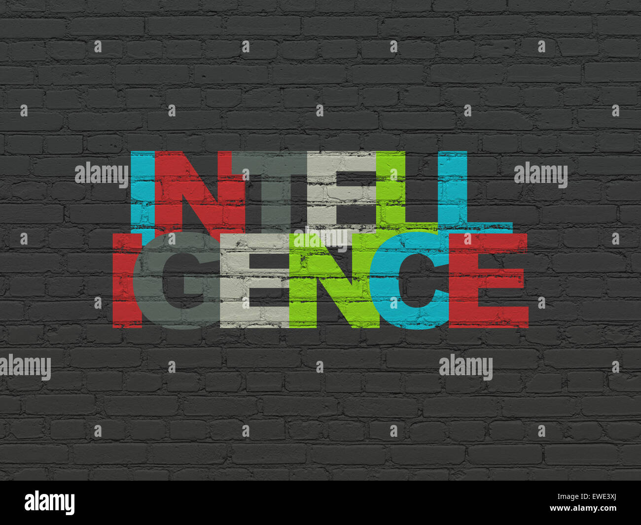 Learning concept: Intelligence on wall background Stock Photo - Alamy