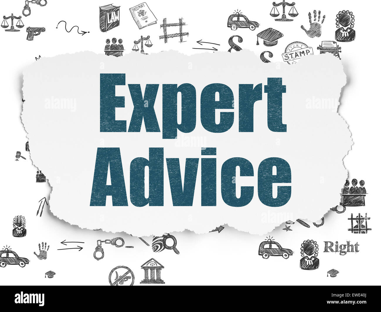 Law concept: Expert Advice on Torn Paper background Stock Photo - Alamy