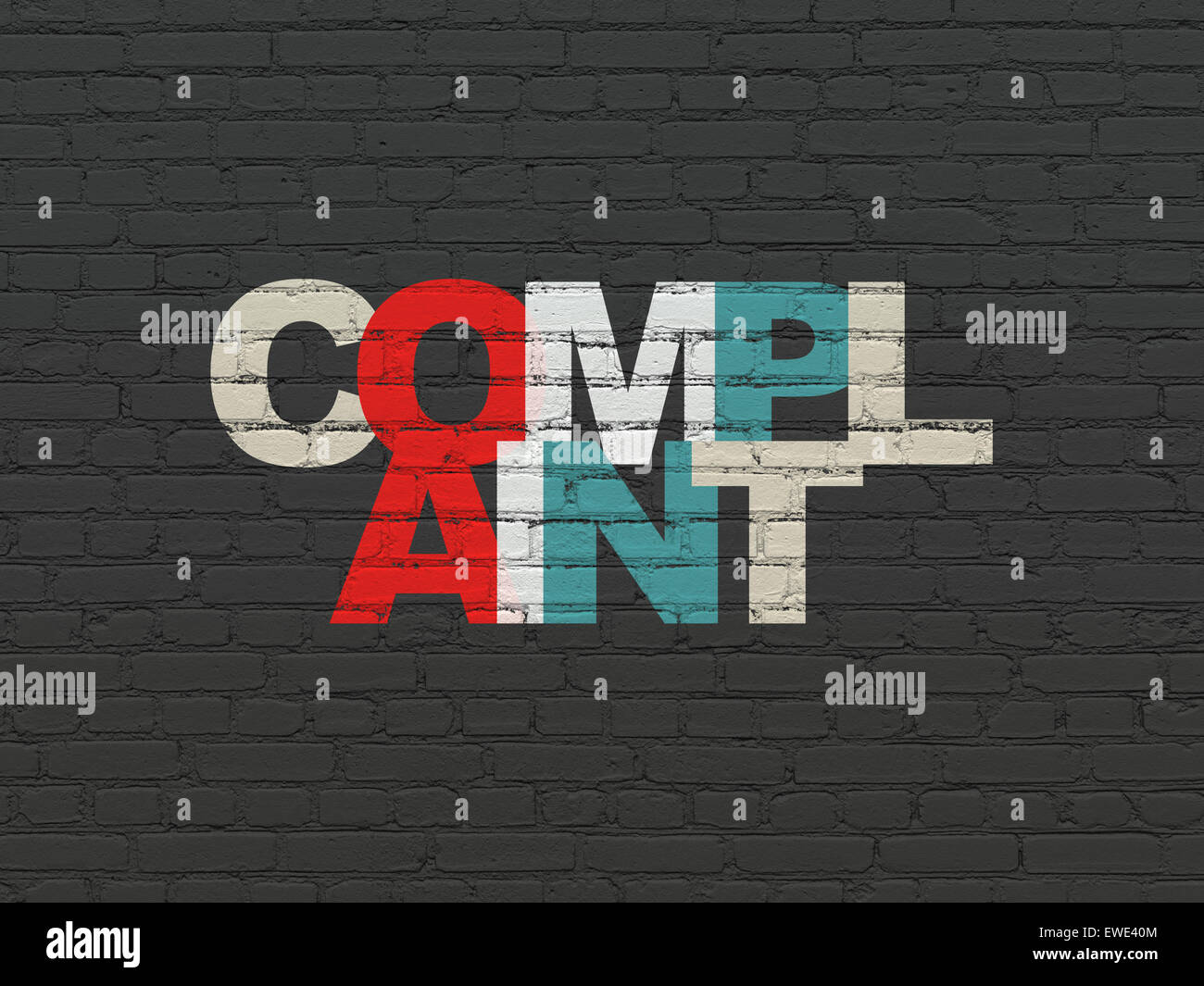 Law concept: Complaint on wall background Stock Photo - Alamy