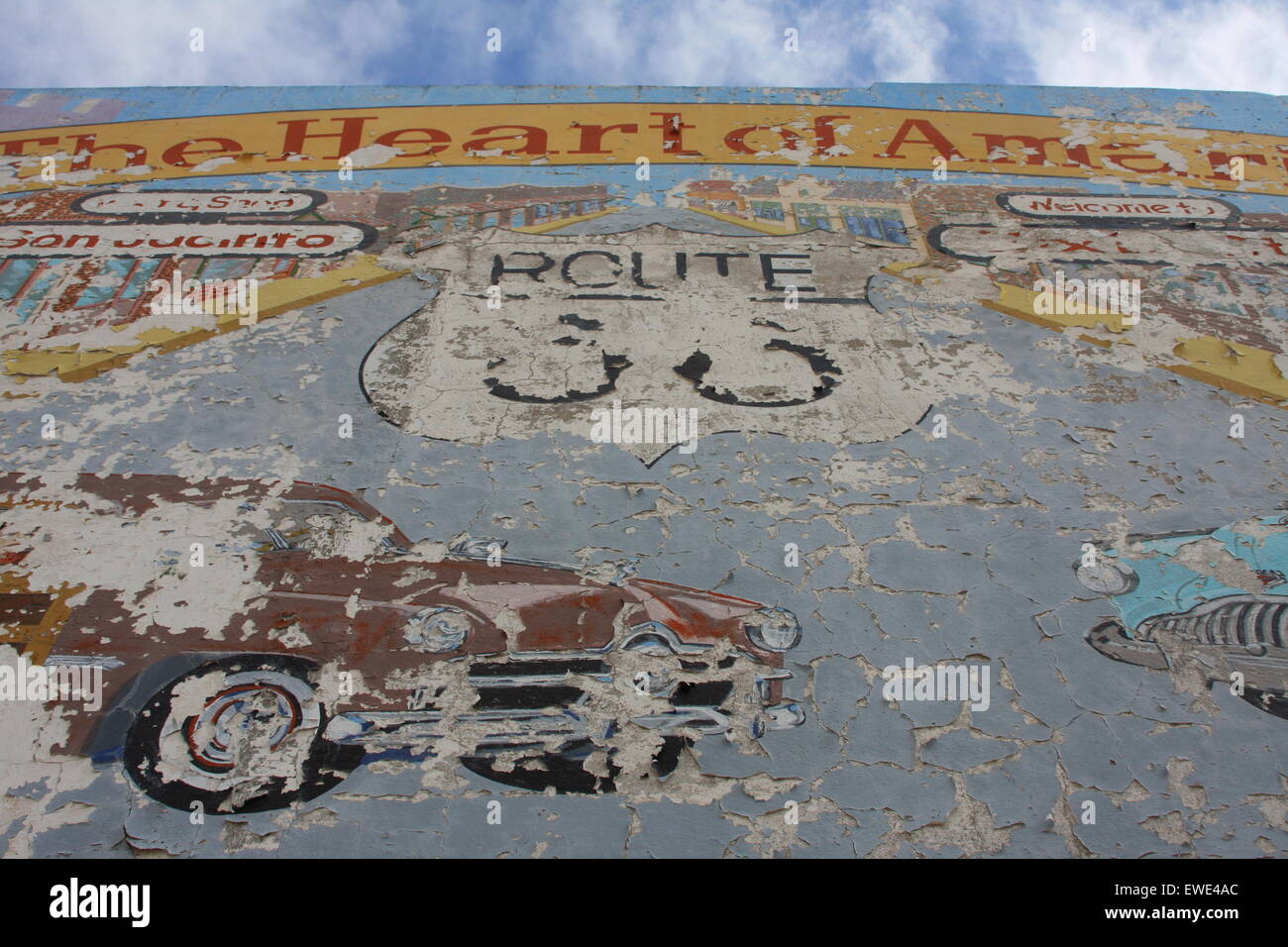Route 66 mural in Amarillo Texas USA Stock Photo - Alamy