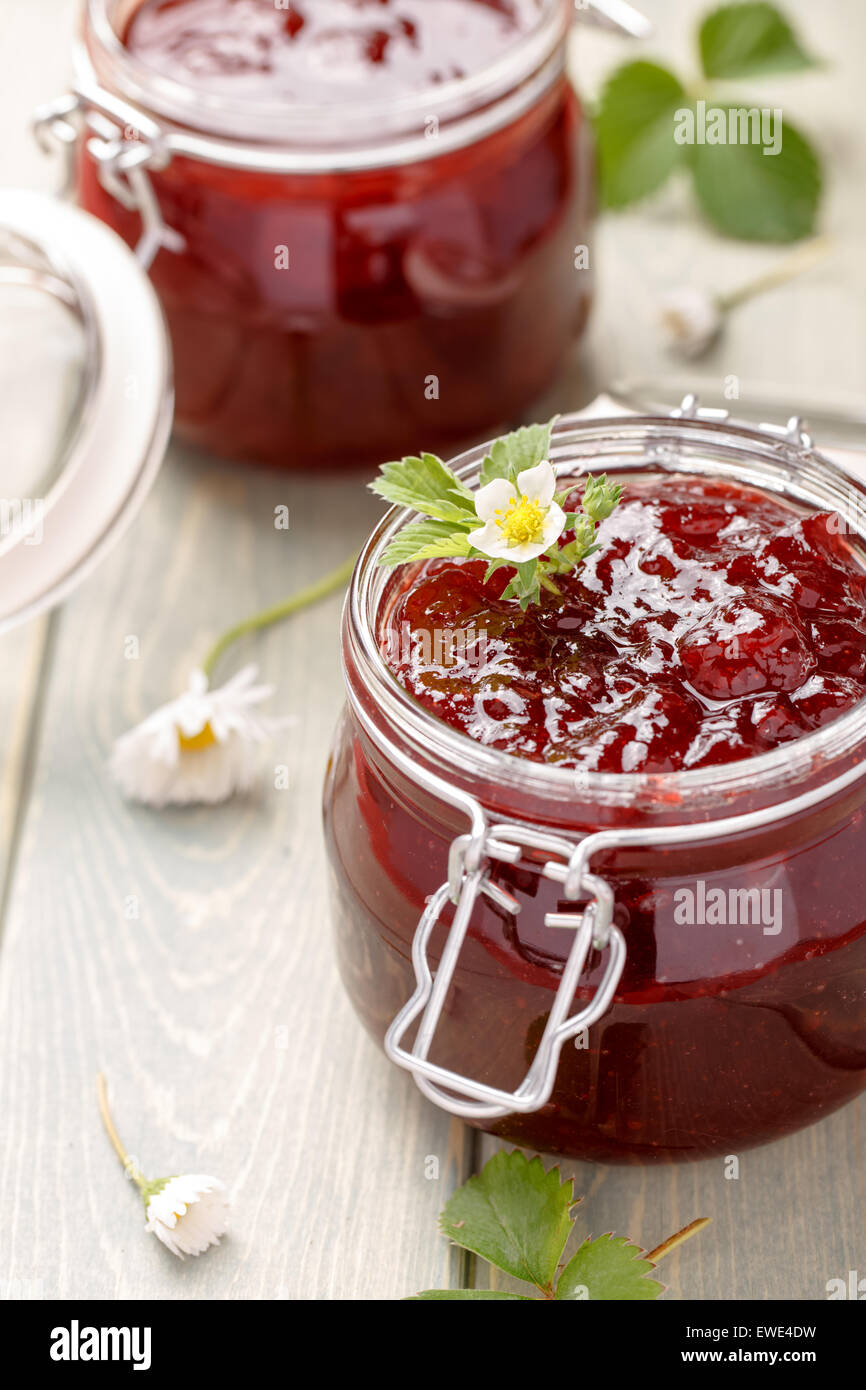 Traditional strawberry homemade jam Stock Photo - Alamy