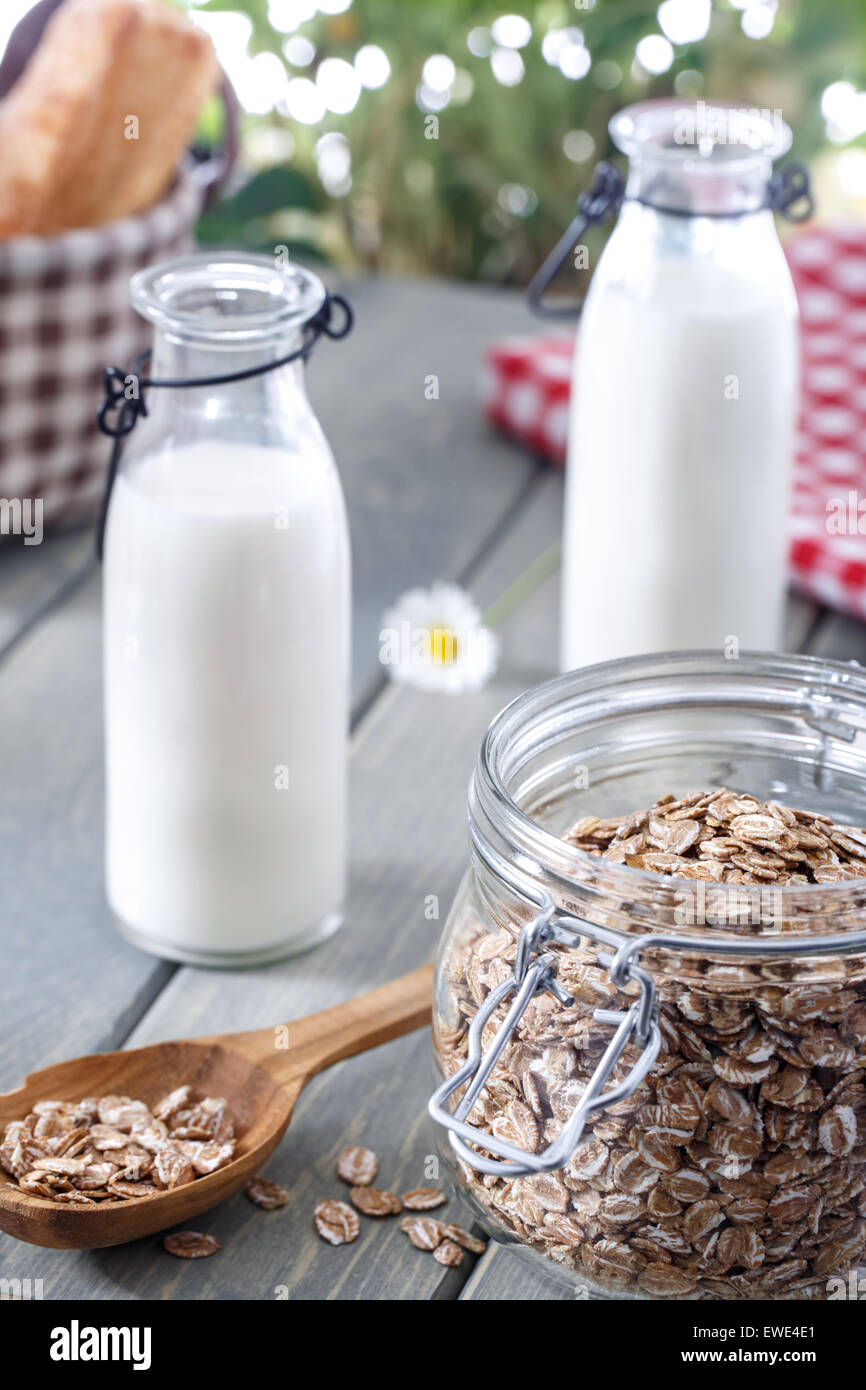 Light summer breakfast milk outdoors hi-res stock photography and ...