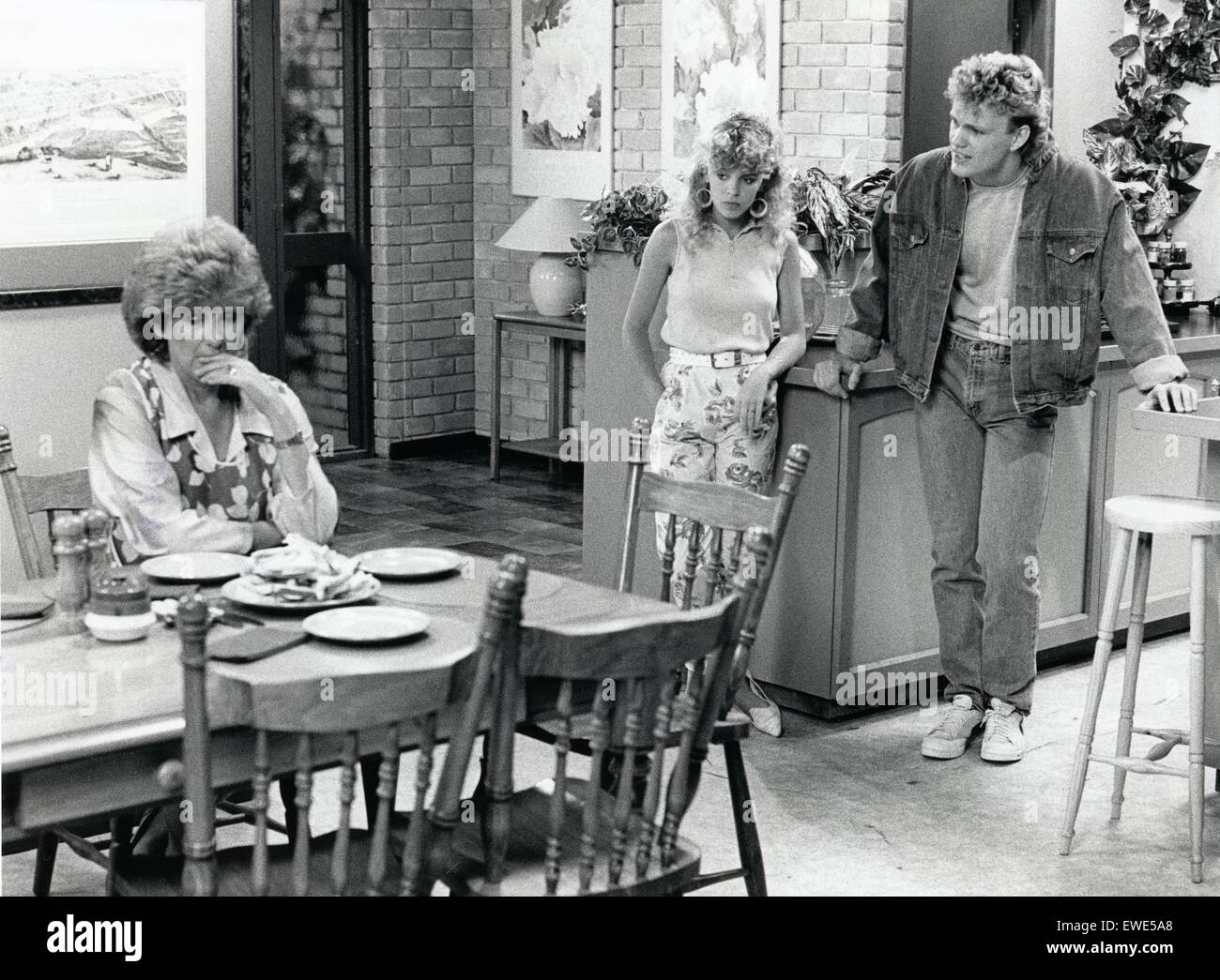 LIBRARY PIC. c.1987Kylie Minogue as Charlene, Craig McLachlan as Henry ...