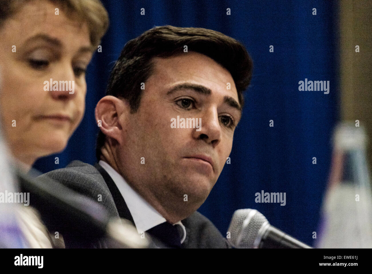 Andy Burnham at a Labour Leadership debate at the Fabian Summer ...
