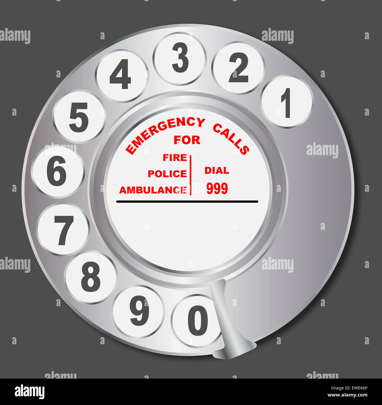 Old style telephone analogue ring dial with center information Stock ...