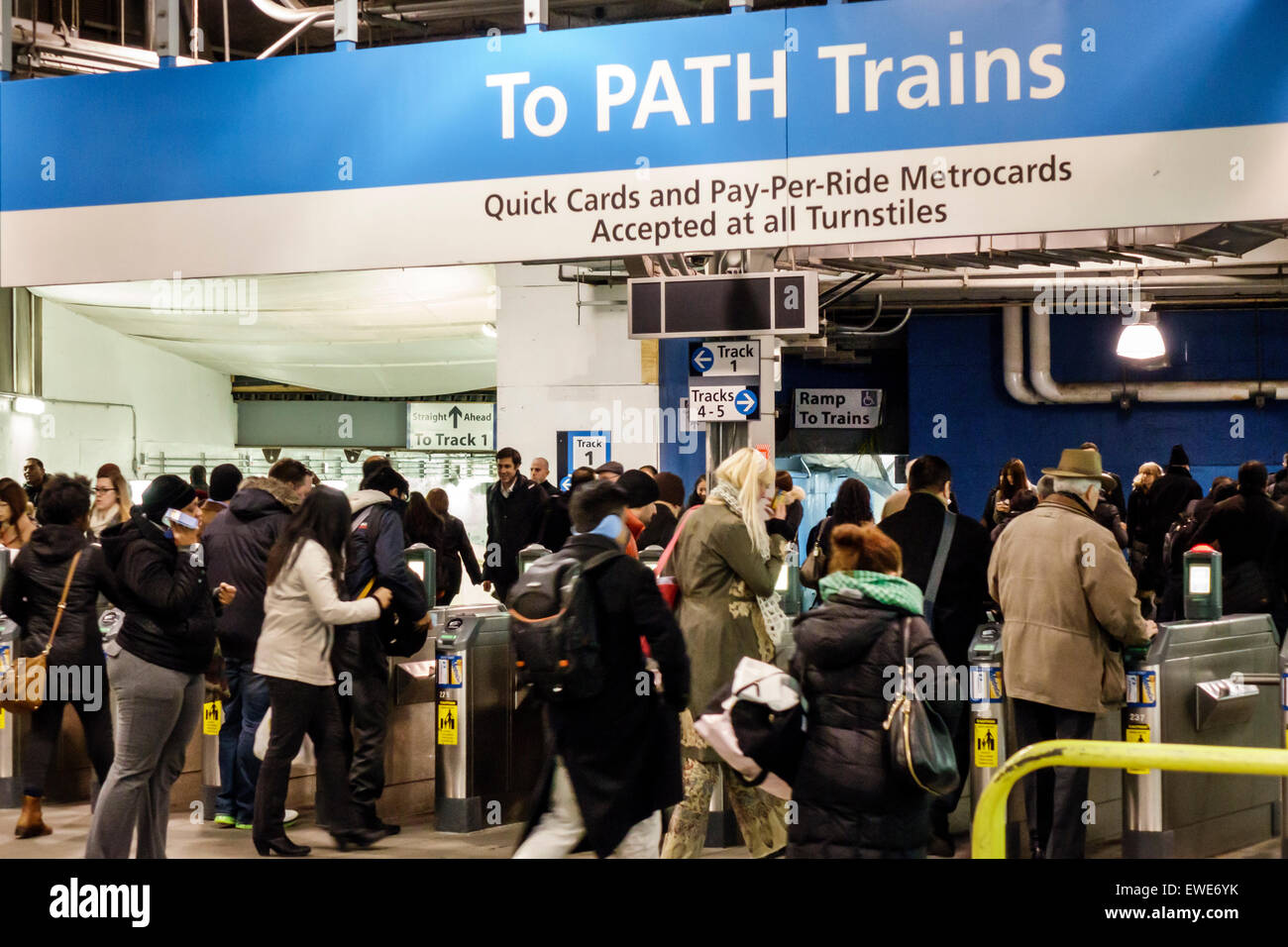 Path train station new york hi-res stock photography and images - Alamy