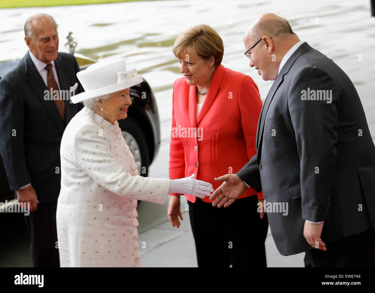 Berlin, Germany. 24th June, 2015. Queen Elisabeth II and prince Philip ...