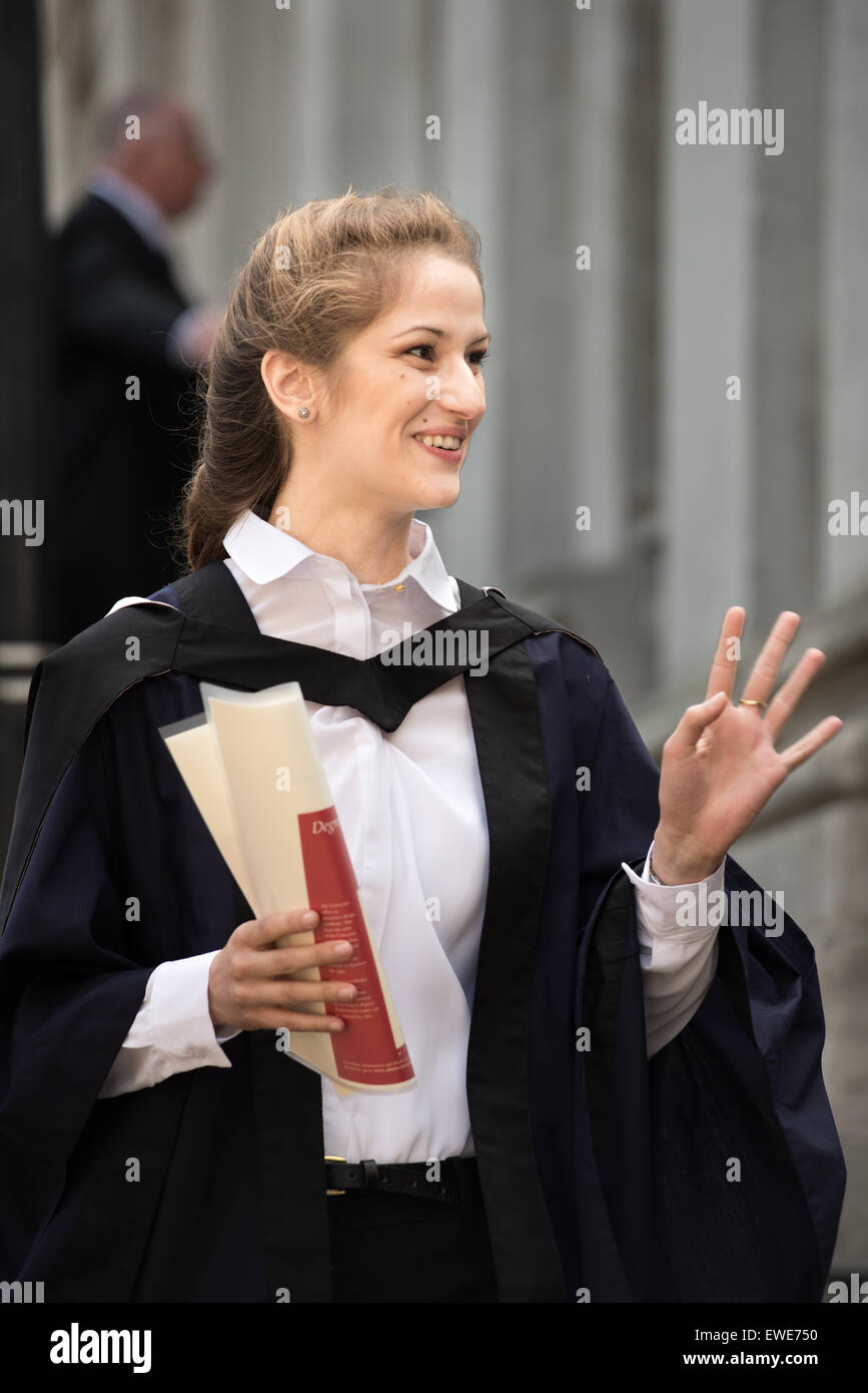 Graduation of students from Trinity college, Cambridge, at Senate House ...