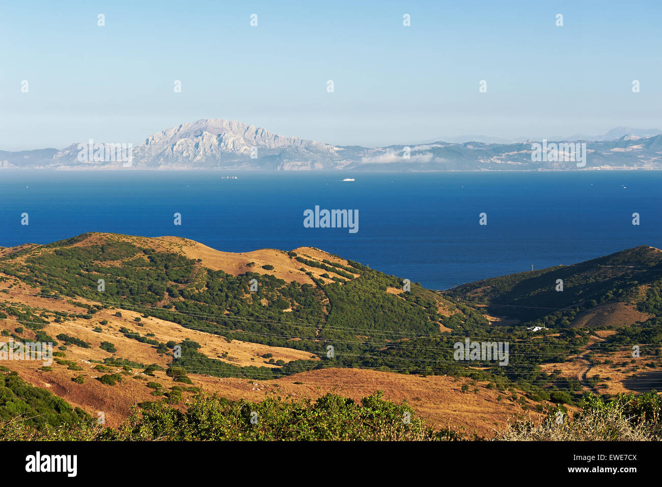 Gibraltar, look at Morocco Stock Photo - Alamy