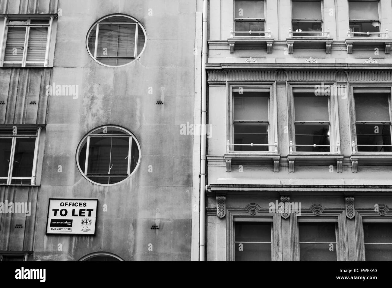 A view of parts of buildings in Old Bond Street, London, England Stock ...