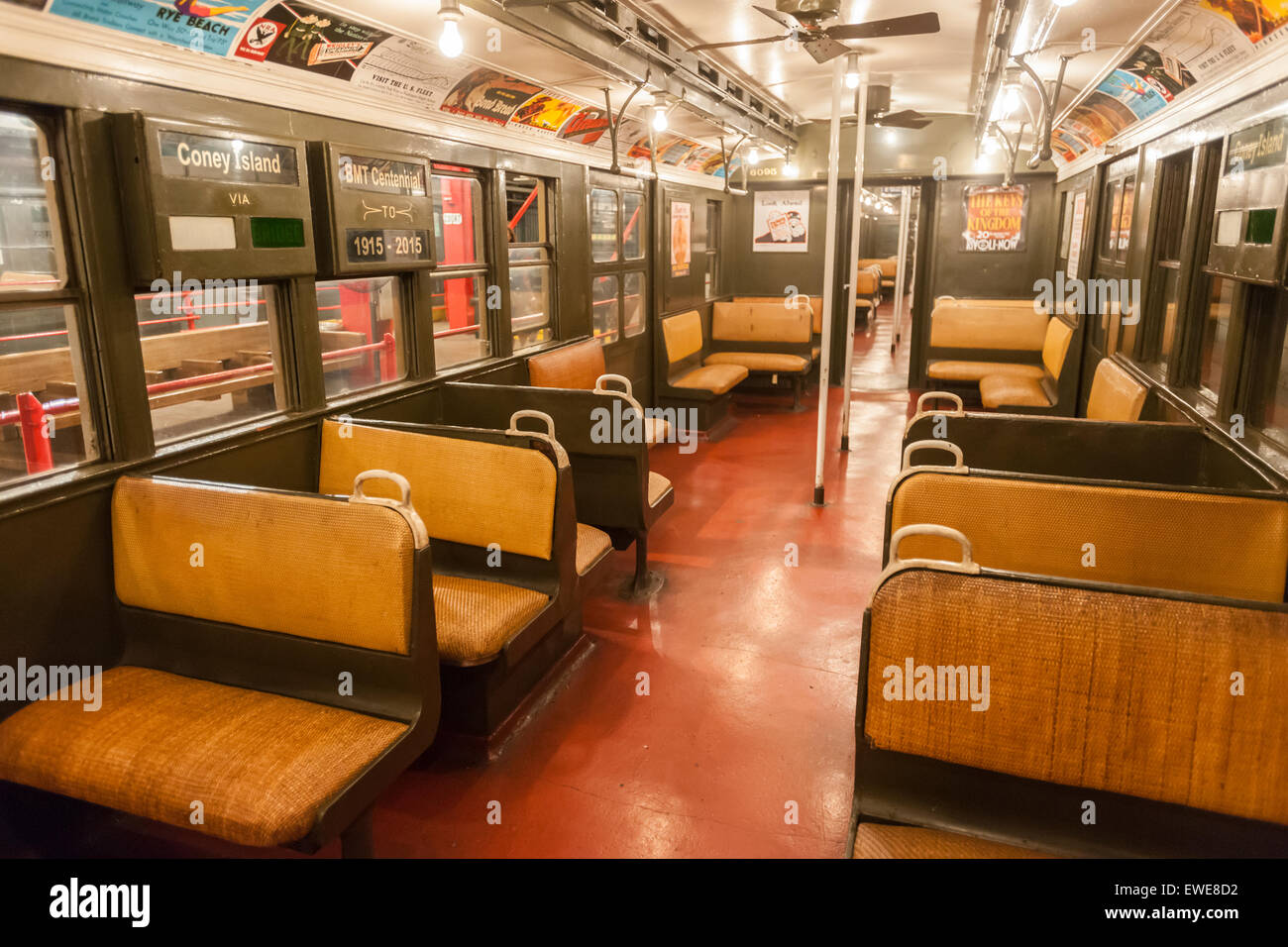 A BMT D-Type Triplex train, in use from 1927-1965, travels from the NY ...