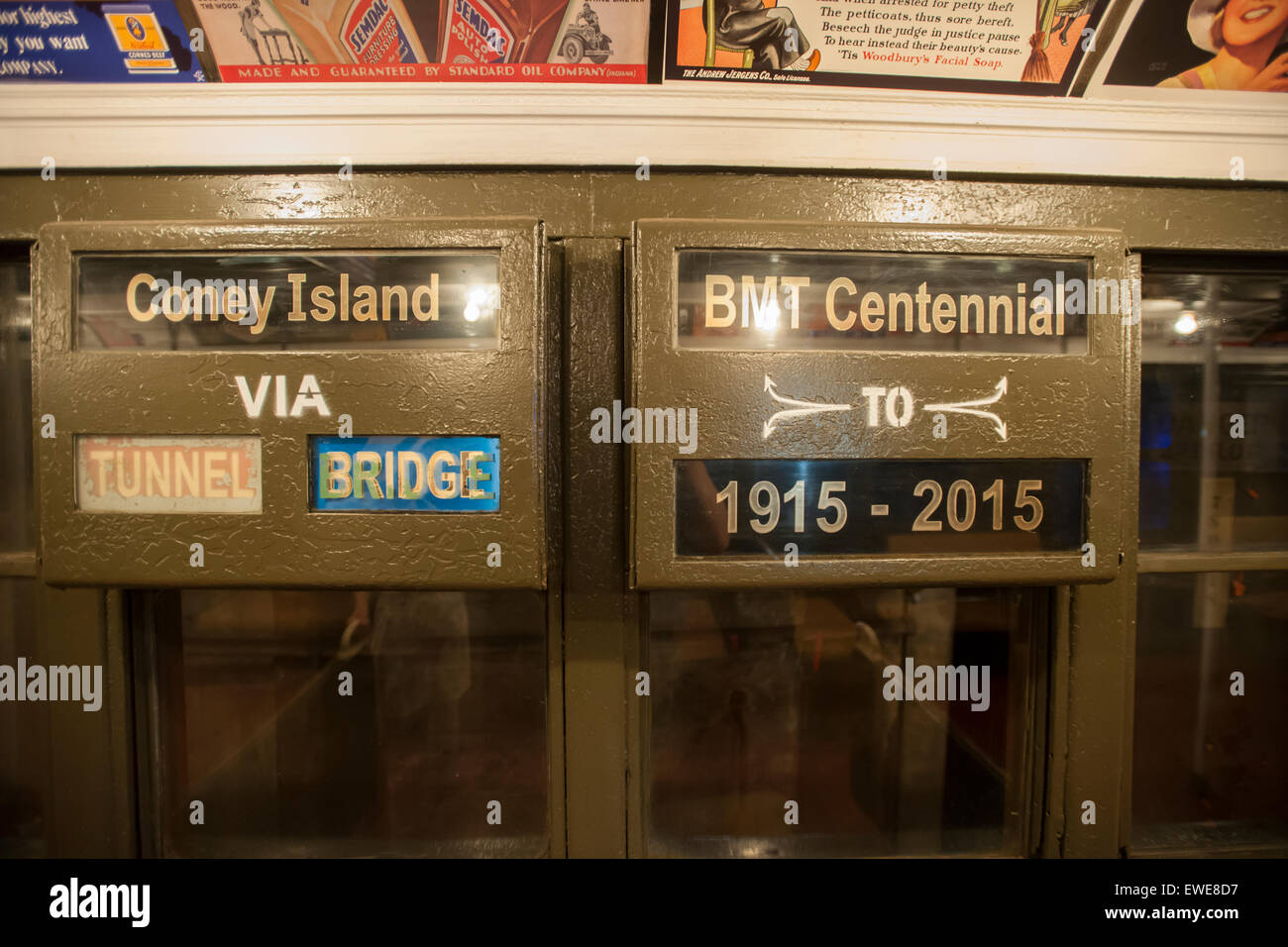 A BMT D-Type Triplex train, in use from 1927-1965, travels from the NY ...