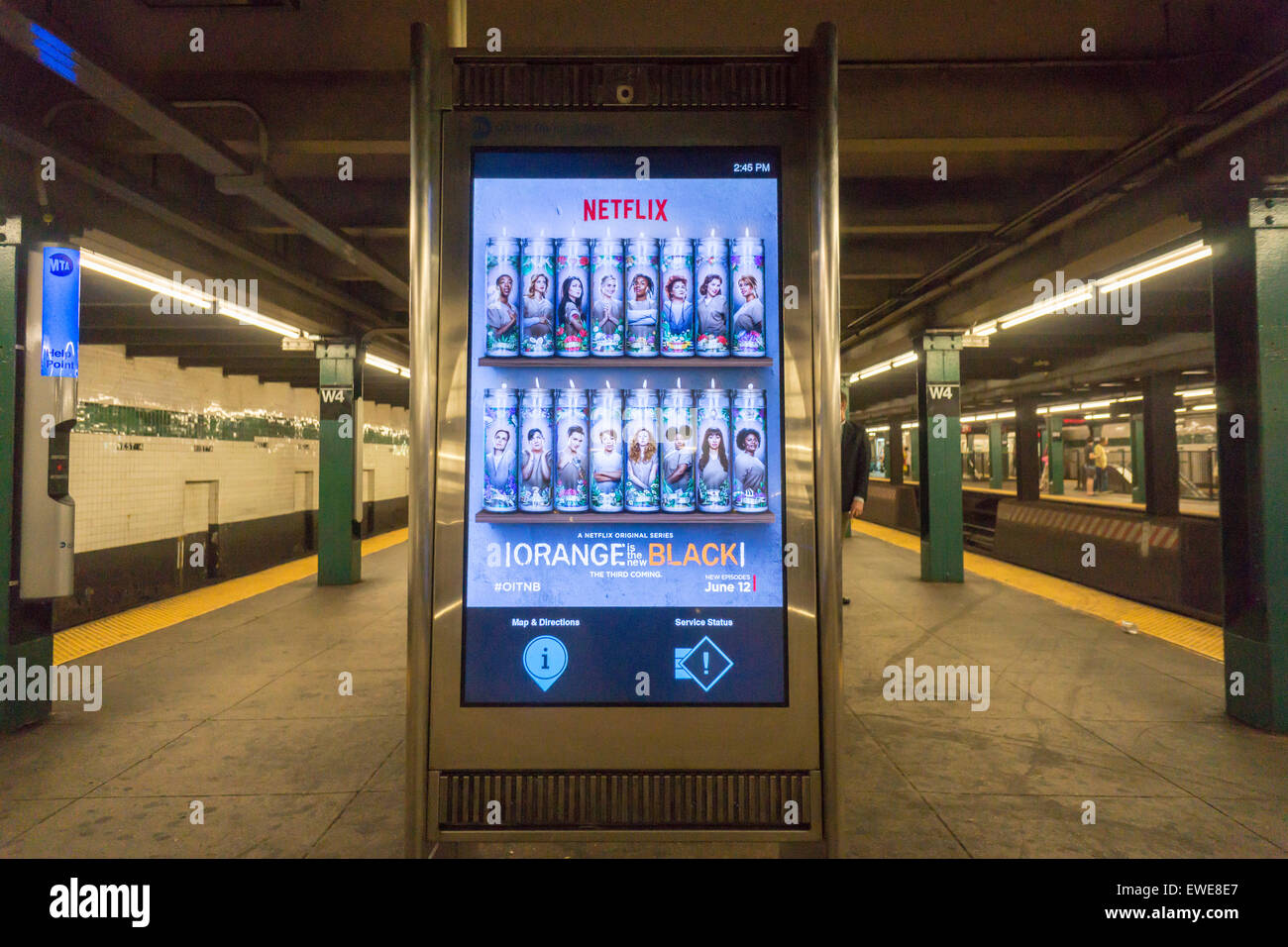 An advertisement for the Netflix hit show "Orange is the New Black" on ...