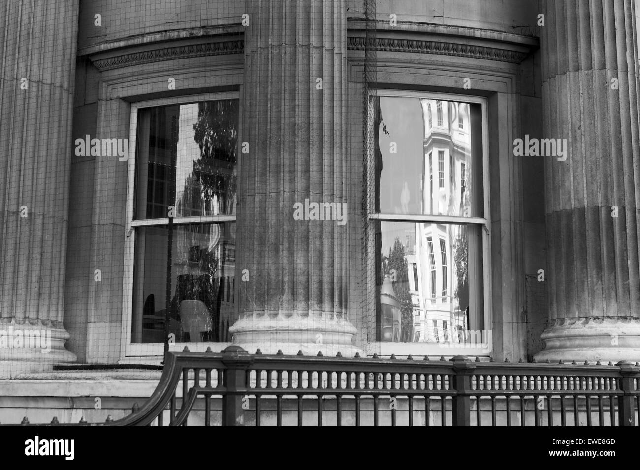 A view of two windows belonging to The National Portrait Gallery in ...