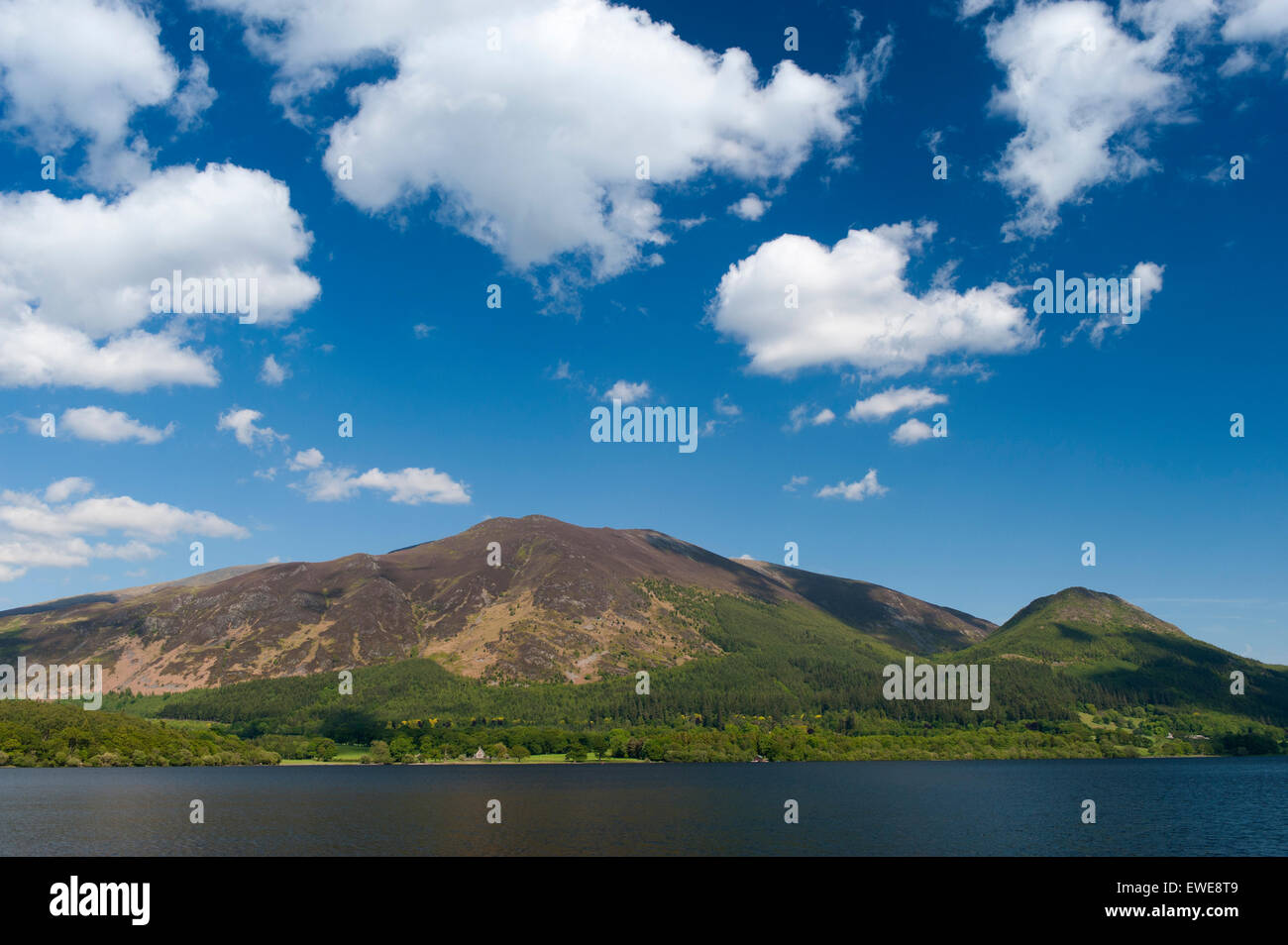 Skiddaw range in the English Lake District, with Bassenthwaite in the ...