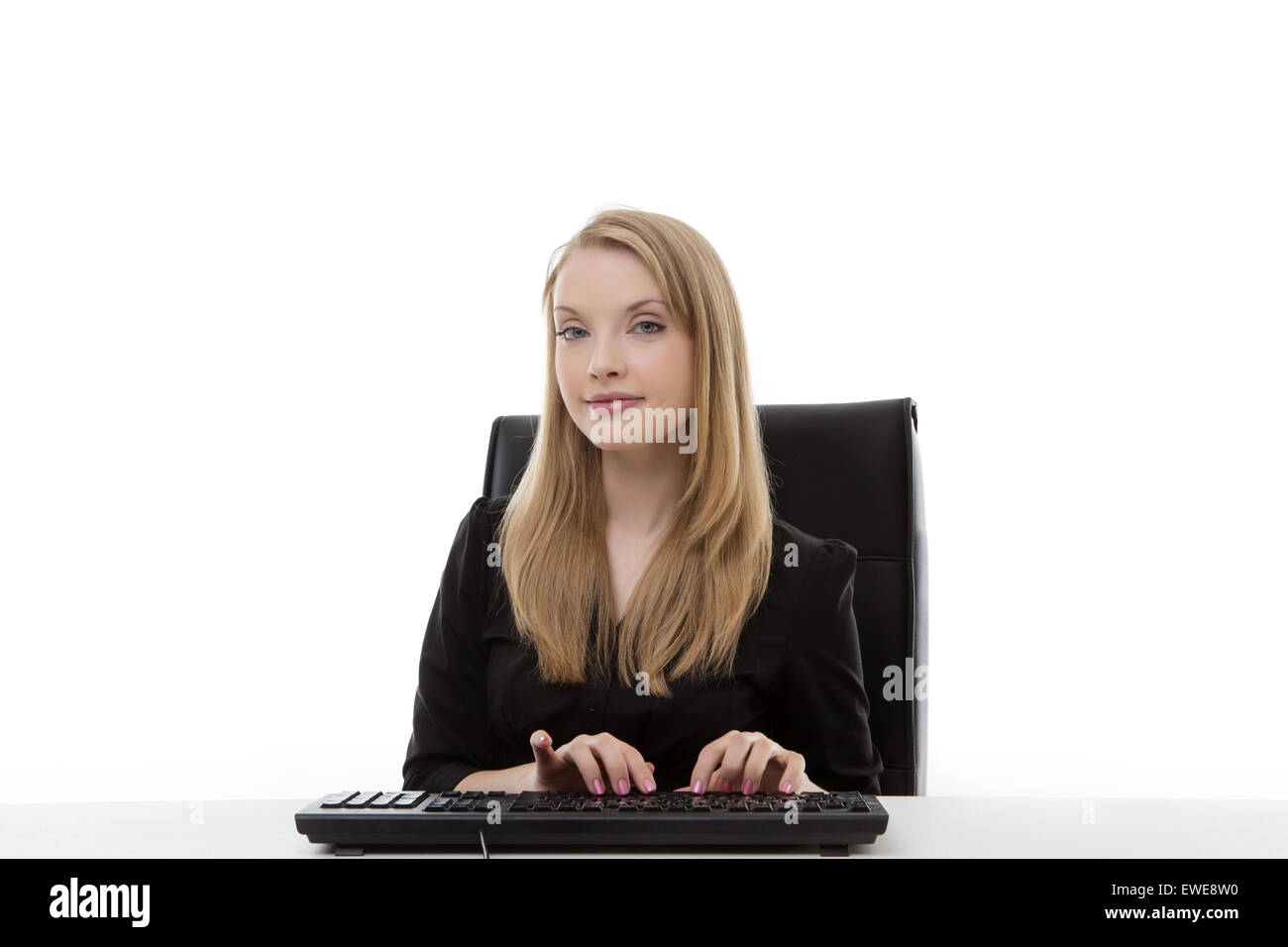 woman typing away on her keyboard hard at work Stock Photo - Alamy