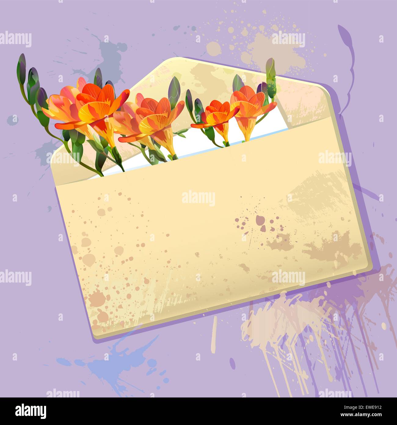 Violet envelope hi-res stock photography and images - Alamy