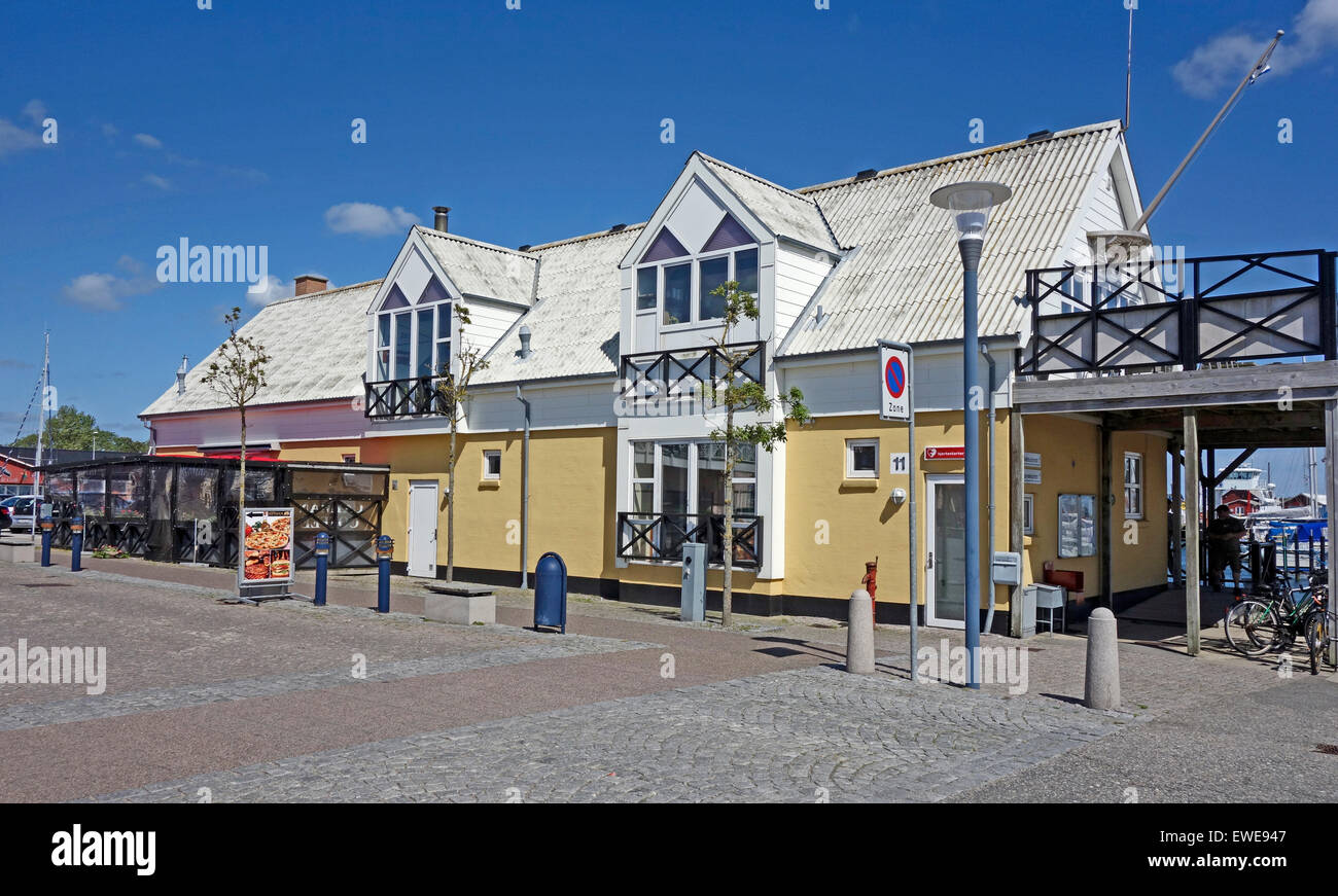 Restaurant in Hals harbour Hals Jutland Denmark Stock Photo - Alamy