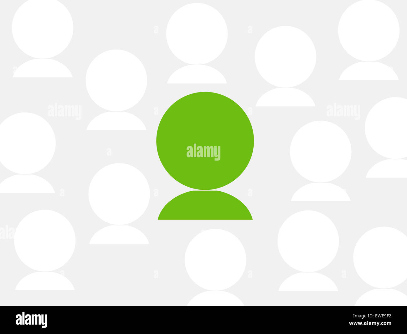One Green Person Stock Photo - Alamy