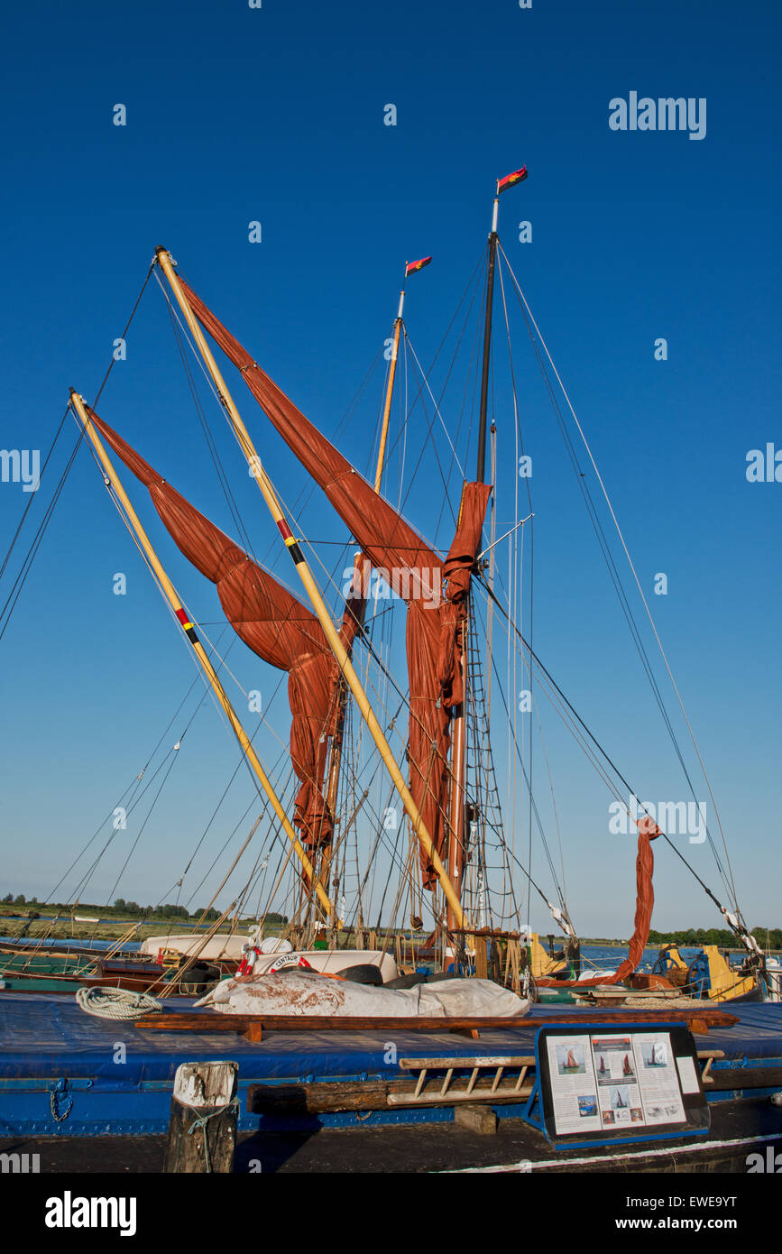 Just a few old Barges remain in the once busy quay side of Maldon ...