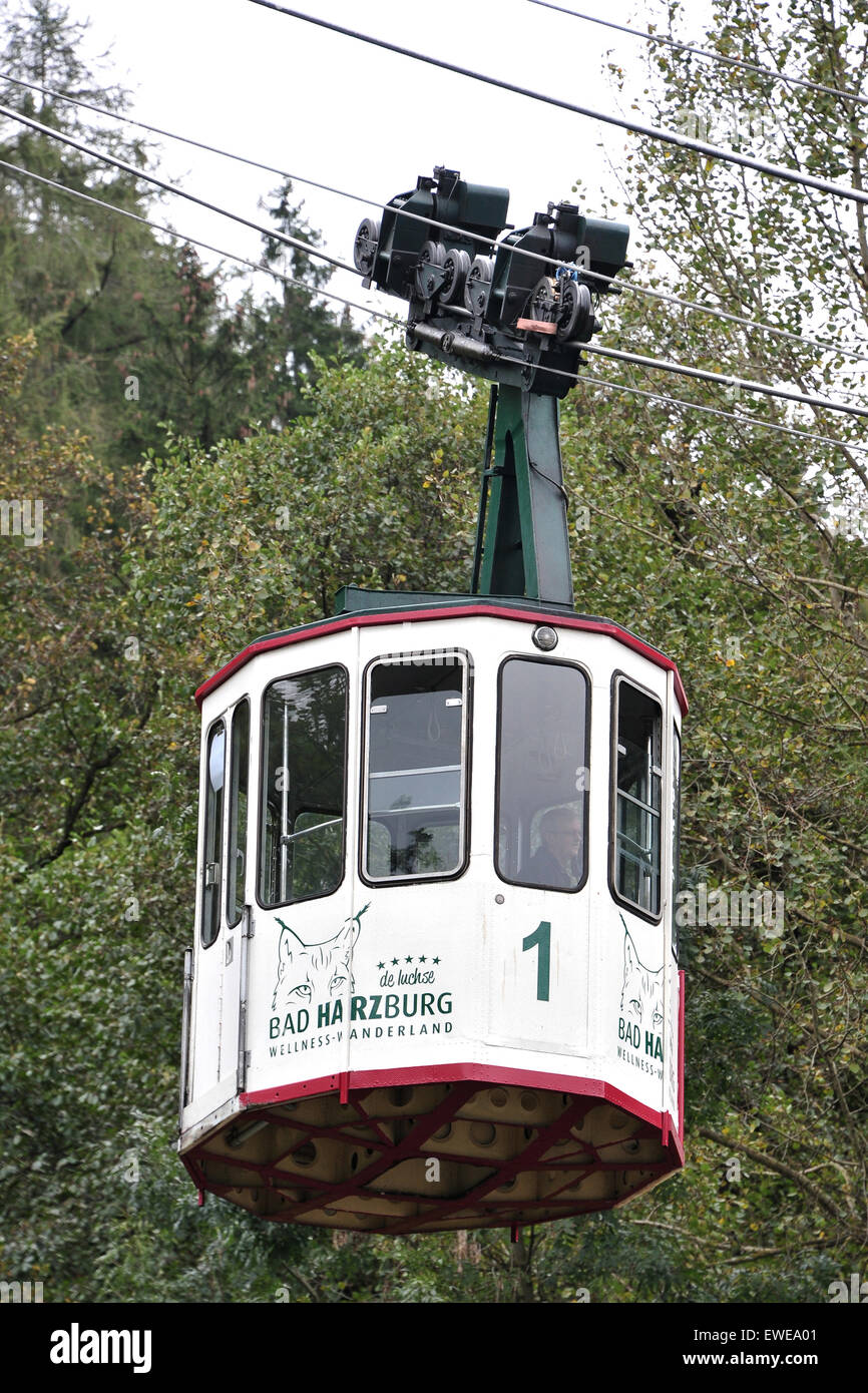 Bad Harzburg, Germany, castle mountain cable car Stock Photo - Alamy