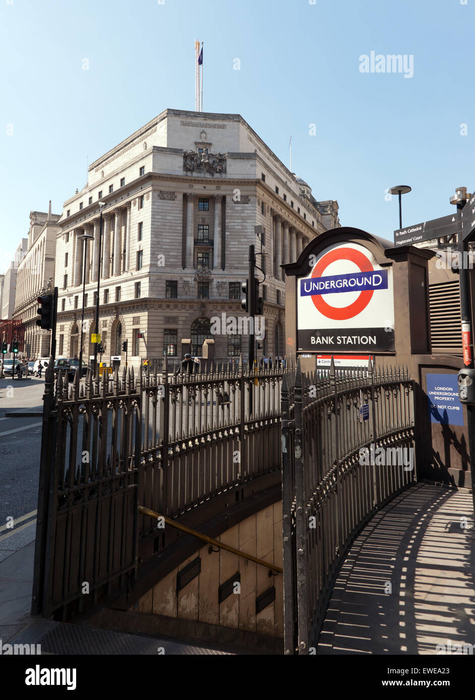 Bank station underground exit london High Resolution Stock Photography ...