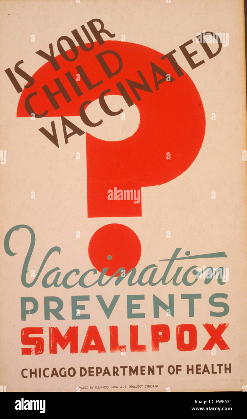Smallpox vaccination poster hi-res stock photography and images - Alamy
