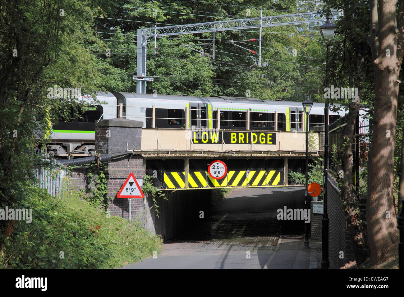 Low Railway Bridge Warning Signs High Resolution Stock Photography and ...