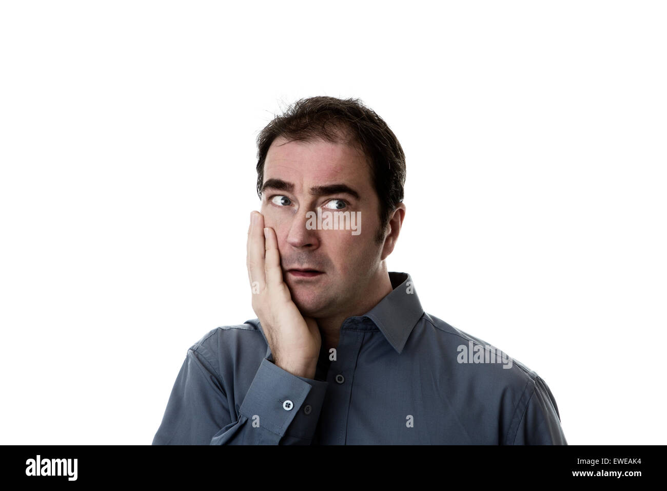 portrait of man taken in the studio looking surprised Stock Photo - Alamy