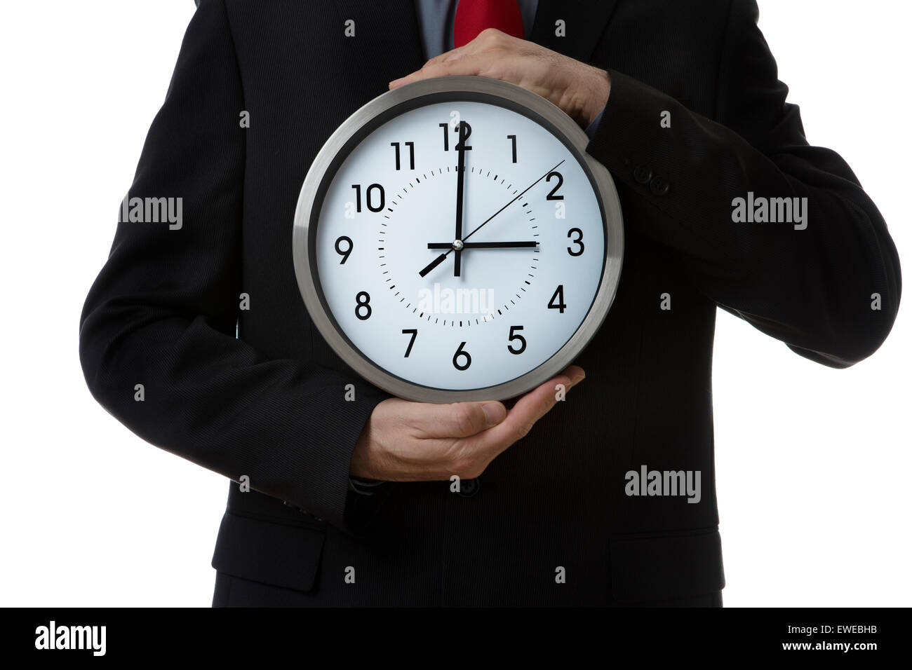 Man holding large clock hi-res stock photography and images - Alamy