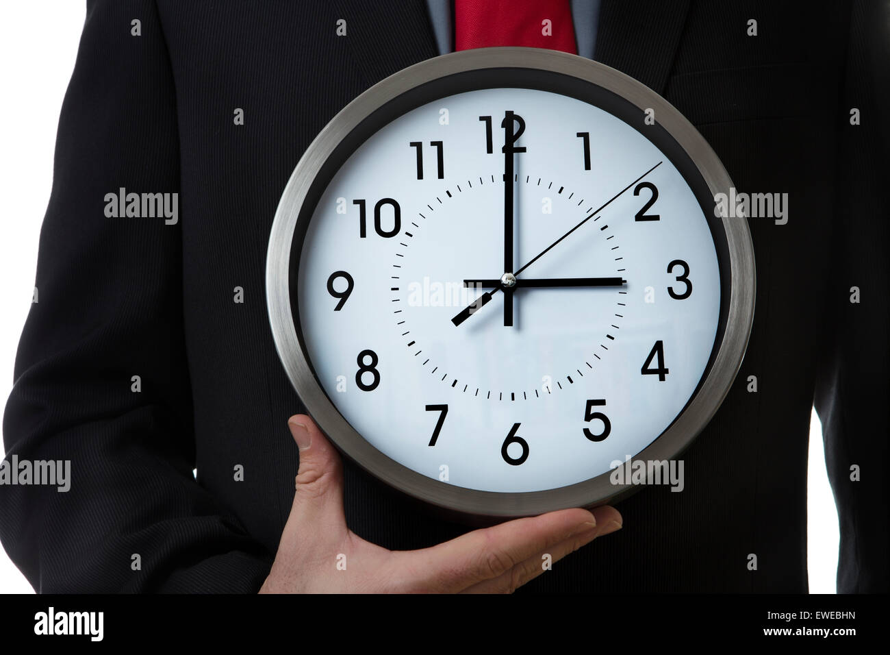 Man holding large clock hi-res stock photography and images - Alamy
